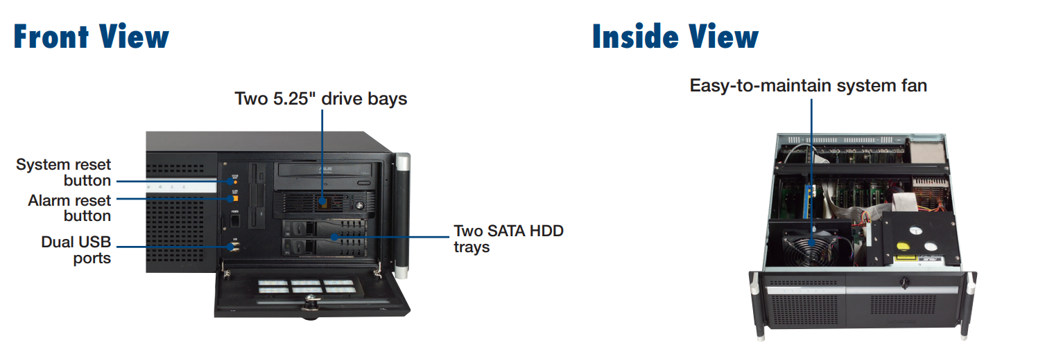 Advantech ACP-4320 - Châssis rackable 4U industriel | Ozone Connect