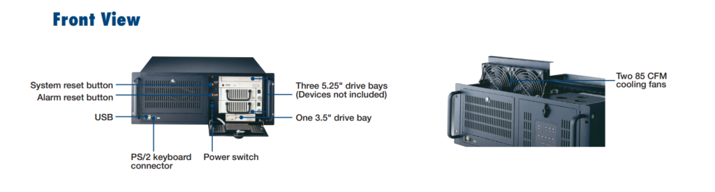 Advantech ACP-4000 - Châssis rackable 2U industriel | Ozone Connect